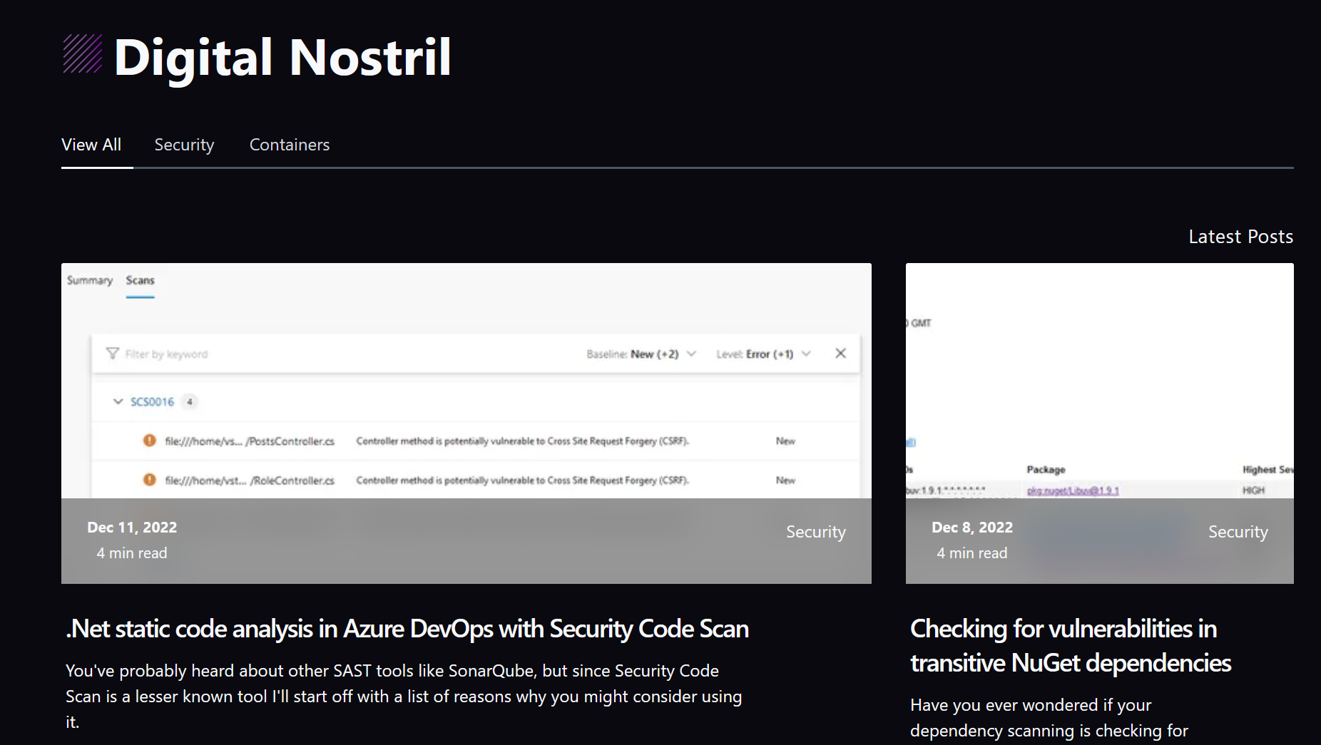 Home • Digital Nostril Blog